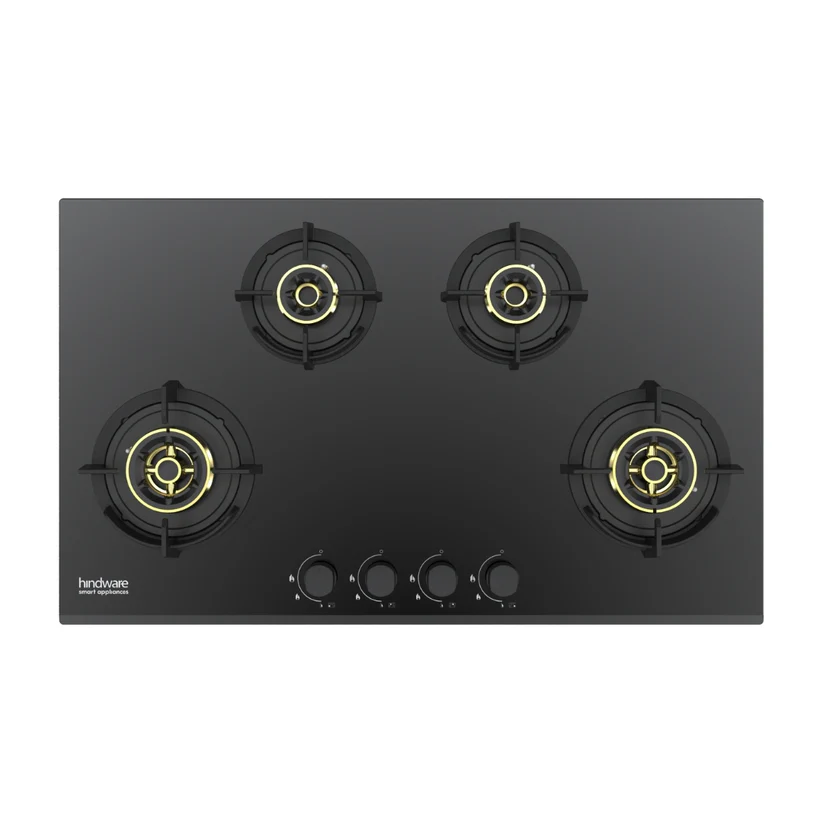 Hindware Hazel 4B 86 cm Built-in Gas Hob – Modern Style, Quad Burner ...